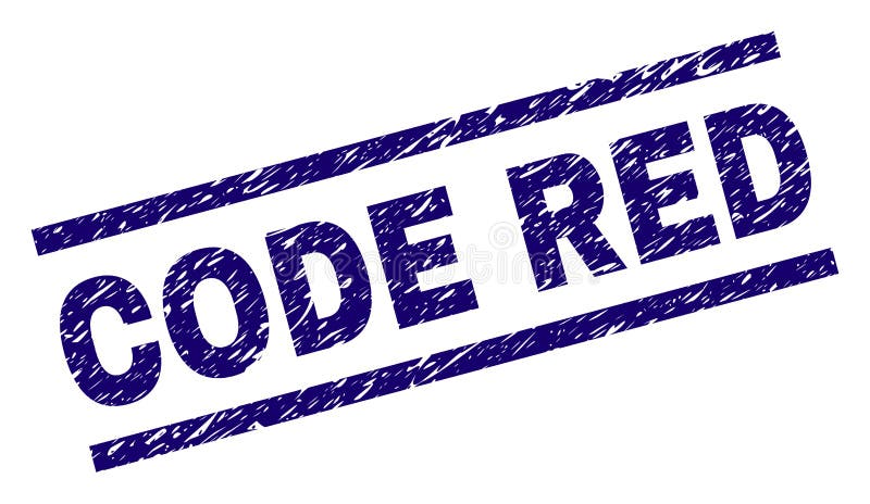 Scratched Textured CODE RED Stamp Seal Stock Vector - Illustration of ...