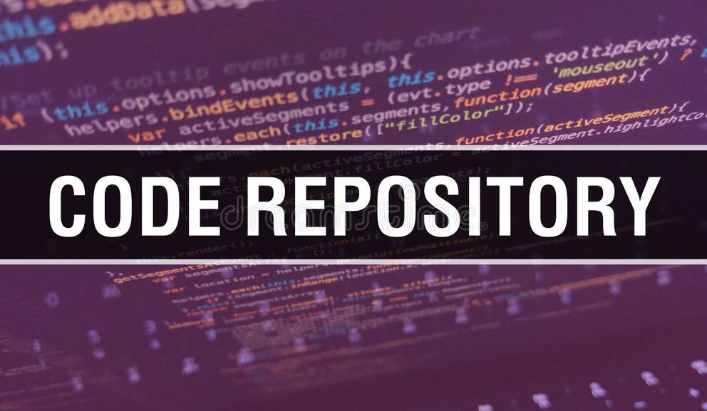Code Repository with Binary Code Digital Technology Background ...