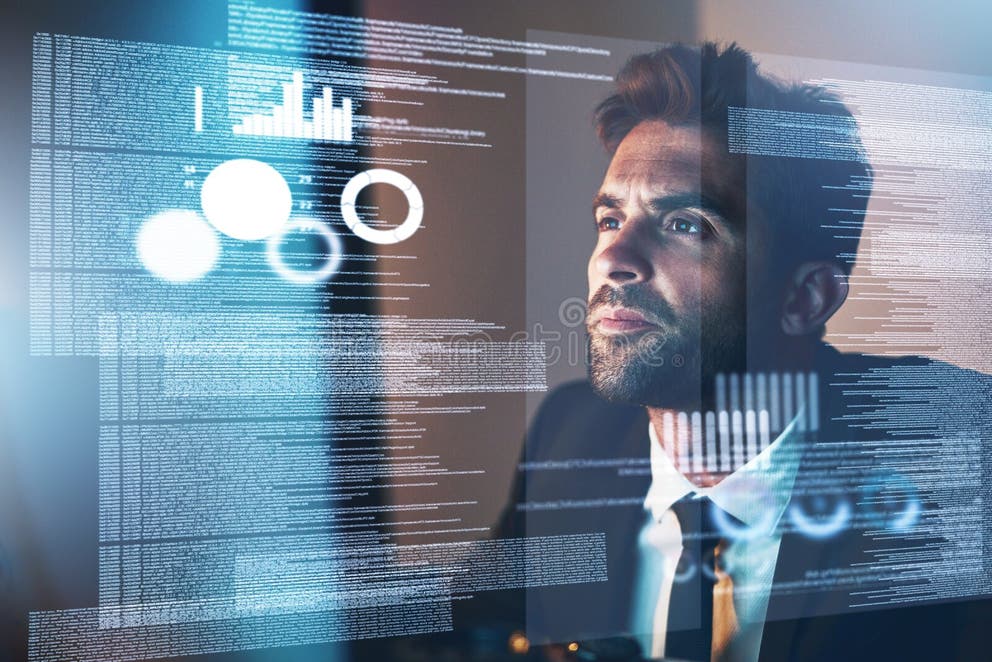 The Code Requires Your Full Attention. a Handsome Young Businessman ...