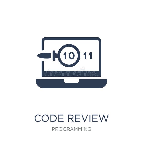Code Review Icon. Trendy Flat Vector Code Review Icon on White B Stock ...