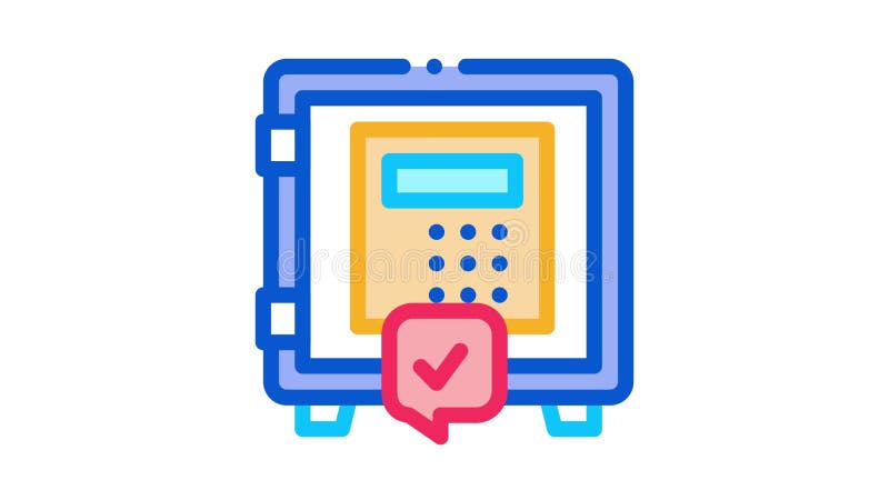 Secure Alarm Padlock Icon Animation Stock Video - Video of icon, safety ...