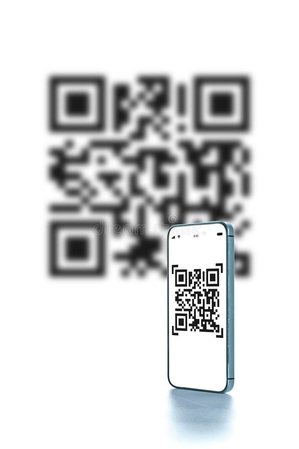 Code Scan Icon. Digital Mobile Smart Phone with Qr Code Scanner on ...