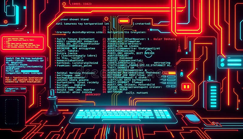 Code Screen Computer Digital, Programming Interface, Software Development, and Tech Display ...
