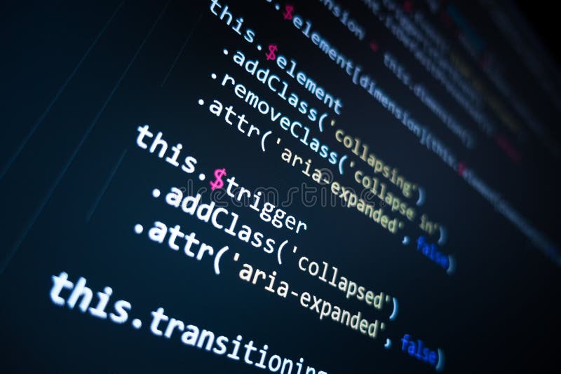 Code on screen stock photo. Image of development, matrix - 149856824
