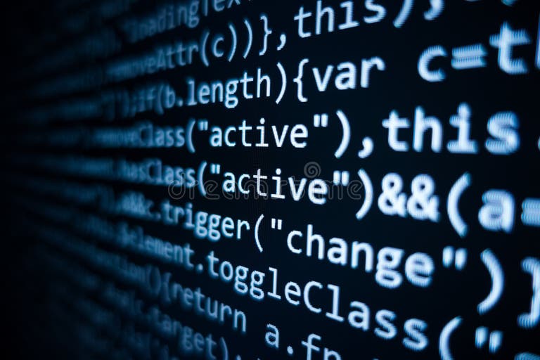 Code on screen stock photo. Image of javascript, code - 149856708