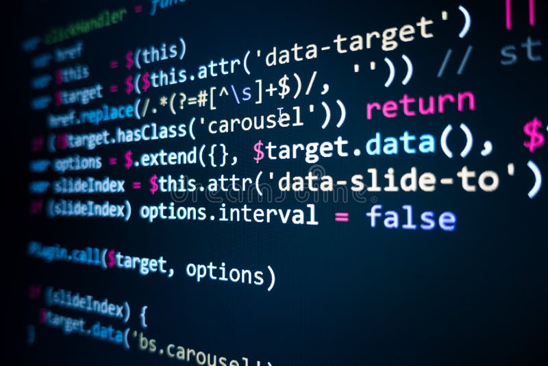 Code on screen stock photo. Image of matrix, development - 149856762