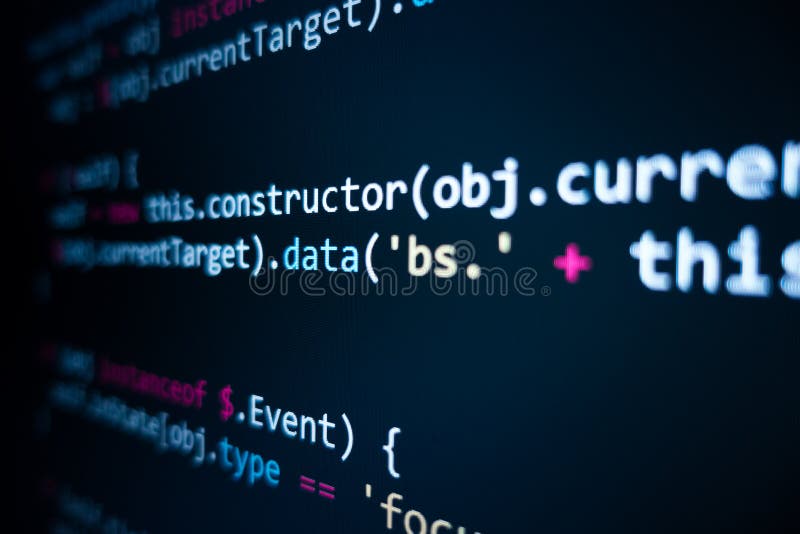 Code on screen stock image. Image of string, programmer - 149856769