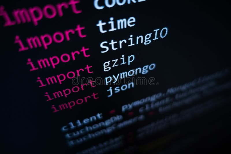 Code on screen stock image. Image of byte, string, information - 149855737