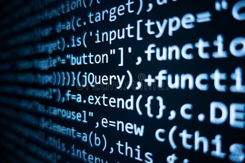 Code on screen stock image. Image of software, matrix - 149858571