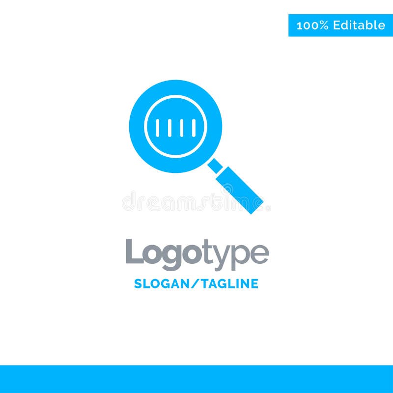 Code, Code Search, Magnifier, Magnifying Blue Solid Logo Template ...