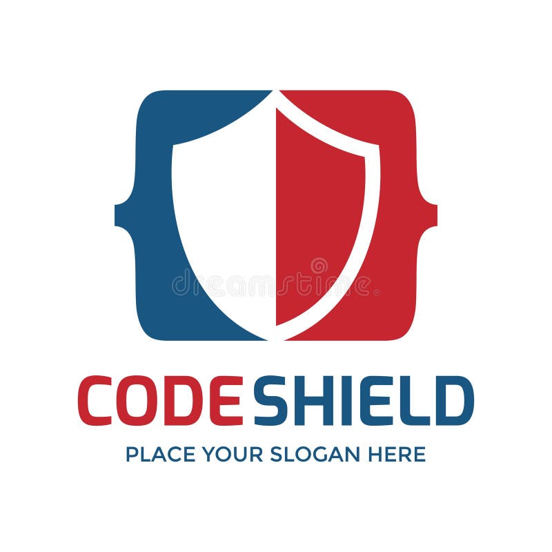 Code Shield Logo Vector stock vector. Illustration of document - 263436697