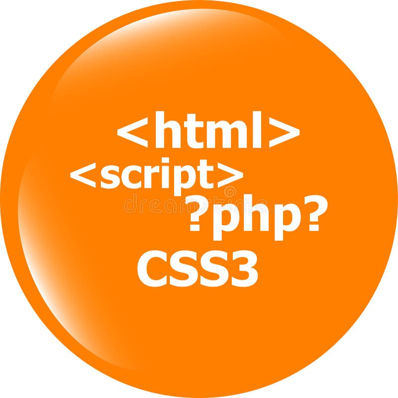 Code Sign Icon. Programming Language Symbol. Circles Buttons Stock ... Code Sign Icon. Programming Language Symbol. Circles Buttons Stock ...