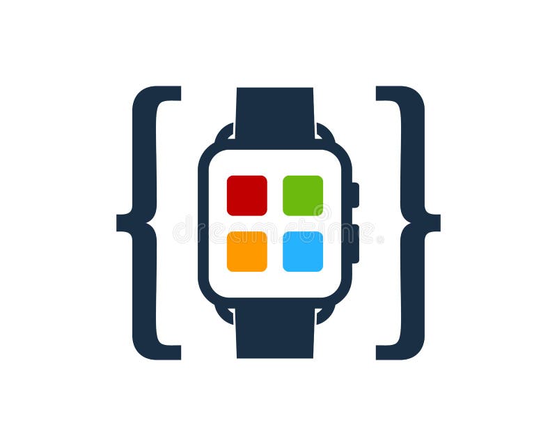 Code Smart Watch Logo Icon Design Stock Vector - Illustration of ...