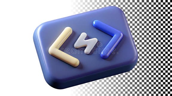 Code Snippet or Programming Tag Icon > Symbol on Blue Rounded Tile Png ...