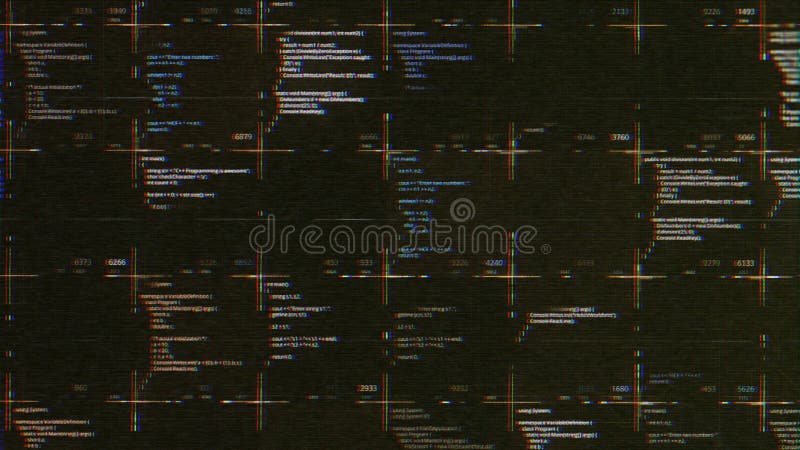 Code Source Abstrait De Script D'ordinateur Avec Effet De Problème ...