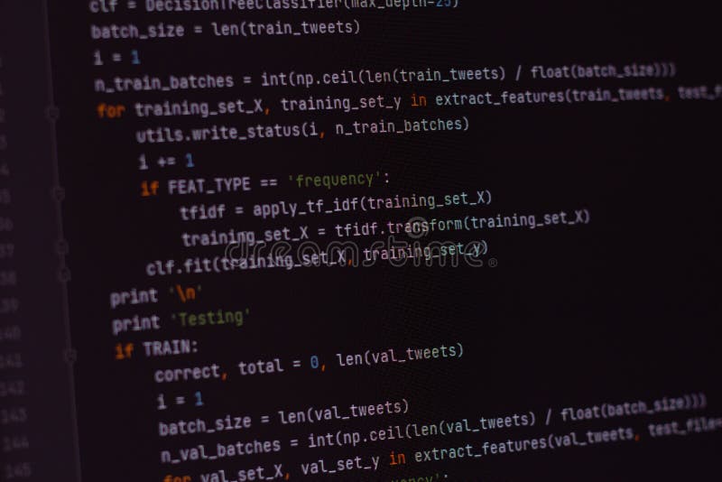 Code Source Du Logiciel Du Développeur Sur L'écran Du Moniteur ...