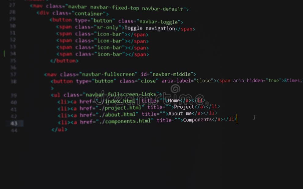 Code Source Du Logiciel Du Développeur Sur L'écran Du Moniteur. écriture Du Script Du ...
