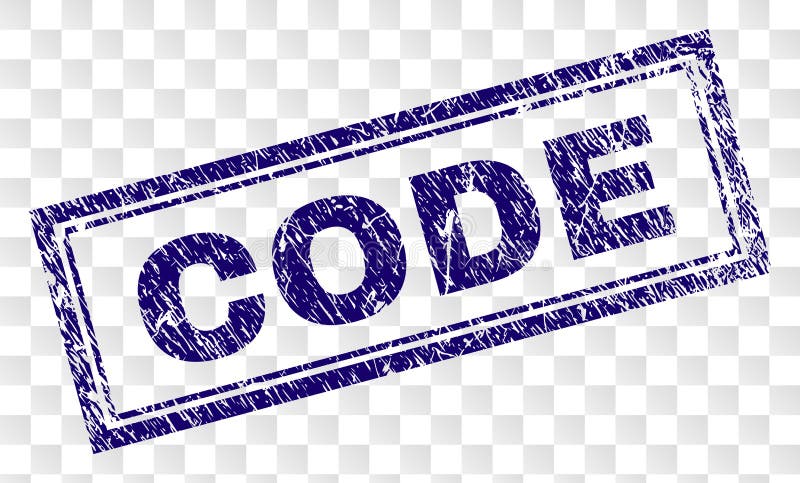 Grunge CODE Rectangle Stamp Stock Vector - Illustration of rubber ...