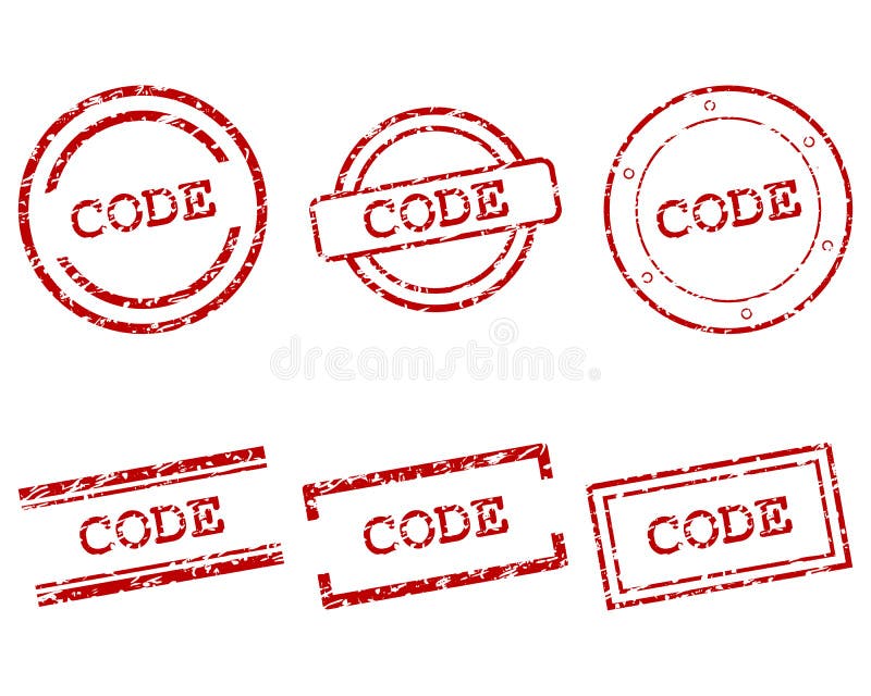 Code stamps stock vector. Illustration of vector, graphic - 120103183