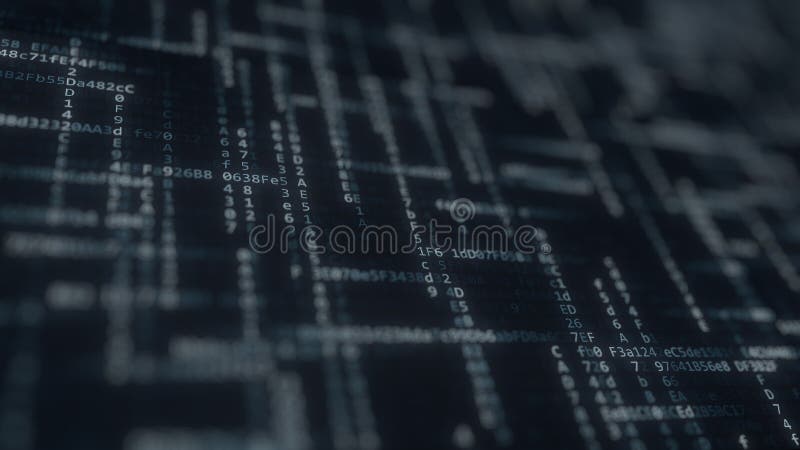 Code Strings Moving Across Computer Screen. it Related Motion ...