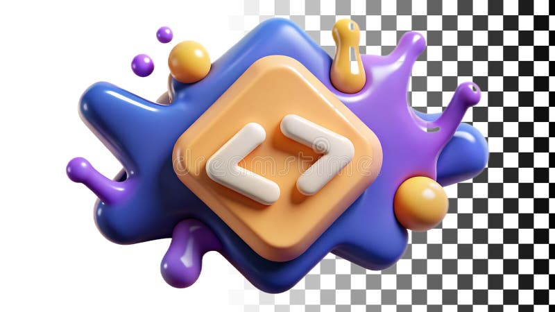 Code Symbol, Programming, Tech and Development Icon Png Transparent Image Generative AI Stock ...