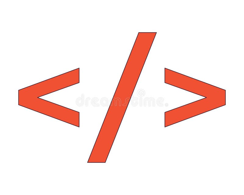 Code Symbols Flat Line Color Isolated Vector Object Stock Vector ...