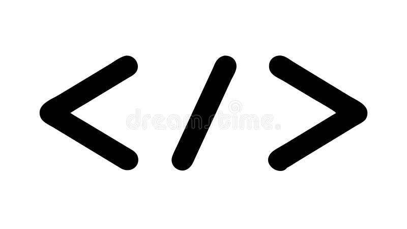 Code Tags Icon Representing Programming Web Development , Vector Design Generative AI Stock ...