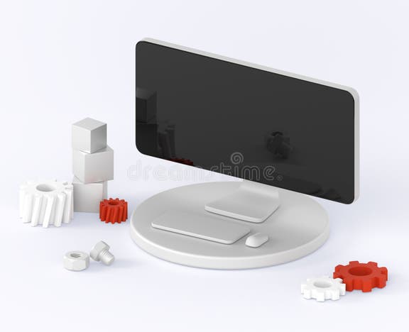 Code Testing Isometric 3D Render Banner. Functional Test with Computer ...