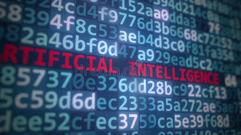 ARTIFICIAL INTELLIGENCE Text and Program Code on the Computer Screen ...