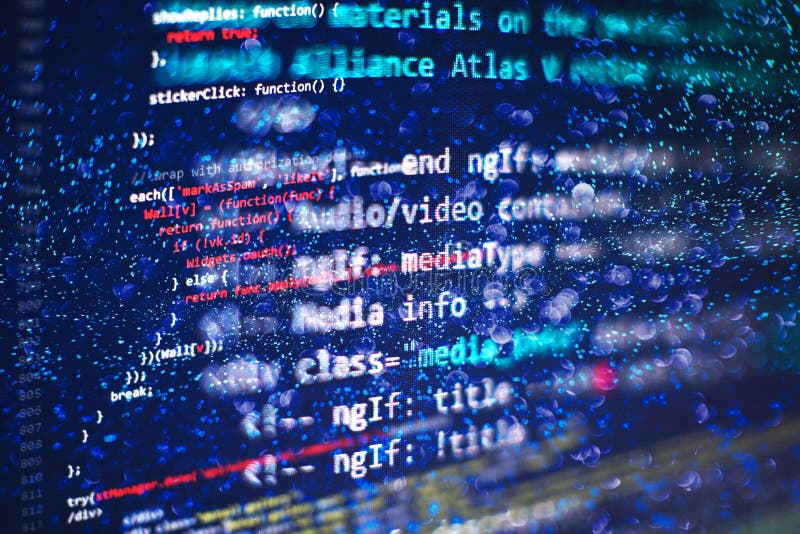 Code Text Written and Created Entirely by Myself. Abstract Computer Programming Code Script ...