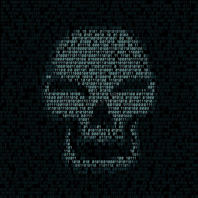 Code texture smiled skull stock vector. Illustration of programmer ...