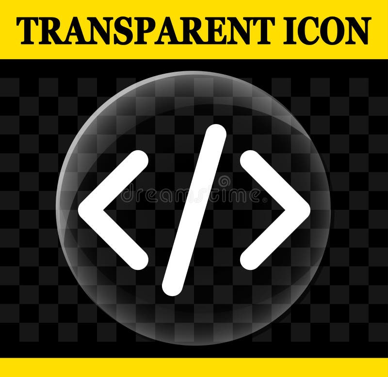 Code Vector Circle Transparent Icon Stock Vector - Illustration of icon ...
