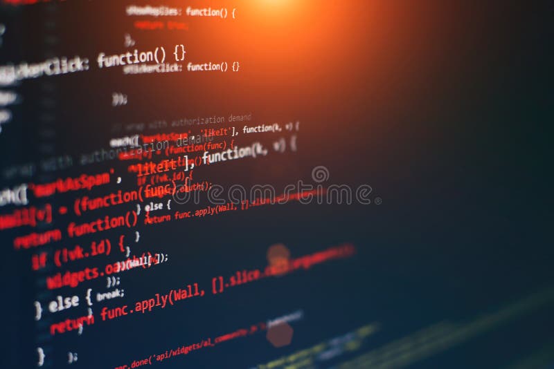 Software Developer Programming Code. Abstract Computer Script Co Stock ...