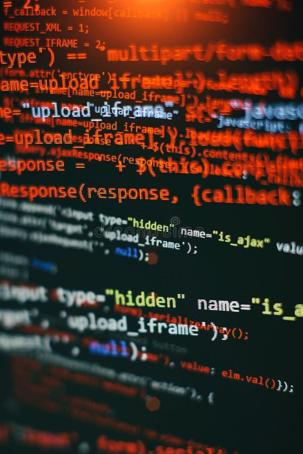 Software Developer Programming Code Abstract Computer Script Co Stock Image Image Of Host