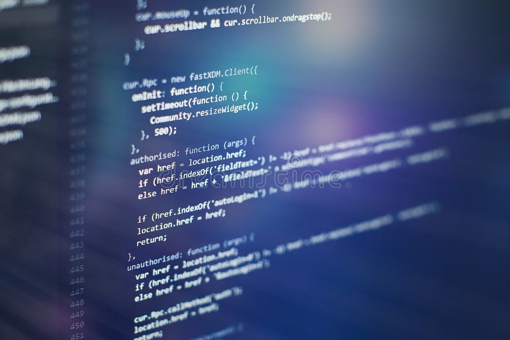 Software Developer Programming Code. Abstract Computer Script Co Stock ...