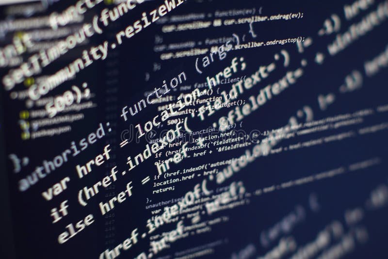 Software Developer Programming Code Abstract Computer Script Co Stock