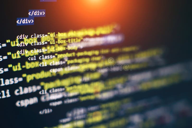 Software Developer Programming Code Abstract Computer Script Co Stock