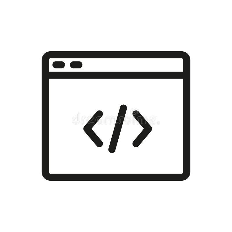 Icon Of Coding Programming Site Layout Vector Icons On A White 9640