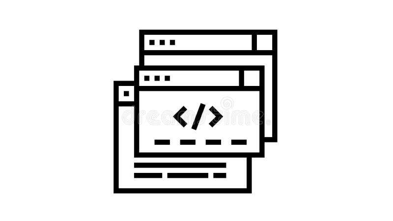 Code Windows Color Icon Animation Stock Video - Video of risk, motion ...