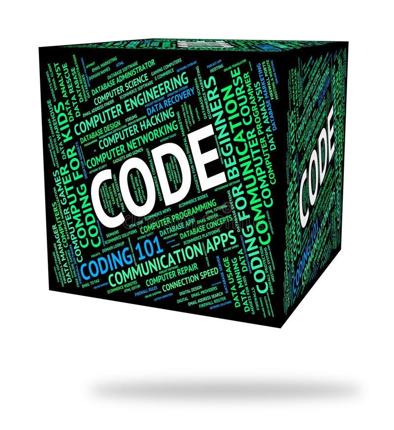 Code Word Represents Programs Programming and Text Stock Illustration ...