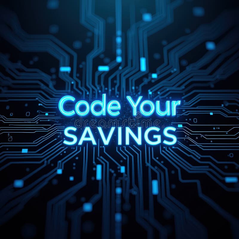 Code Your Savings - Digital Marketing Concept Stock Illustration ...