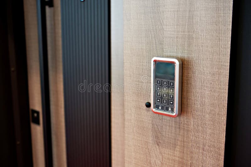 Coded digital door lock stock image. Image of electronic - 275197465