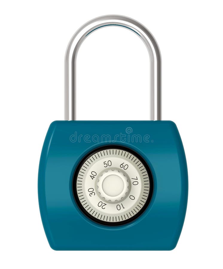Coded Lock Wheel. Combination Lock. 3d Illustration. Stock Illustration ...