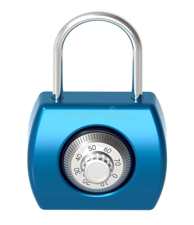 Coded Lock Wheel. Combination Lock. Analog Lock. 3d Illustration. Stock ...