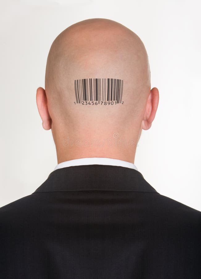 Coded male stock image. Image of economy, head, code, barcode - 6433363