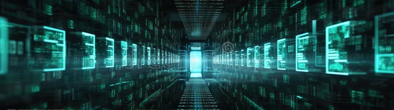 Coded Numbers Technology Background Stock Illustration - Illustration ...