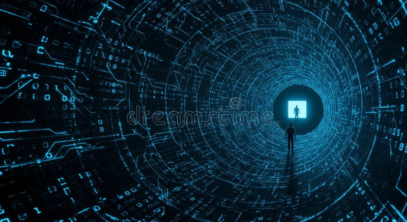 Coded tunnel. stock illustration. Illustration of undefined - 375630720