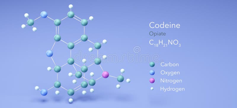 Codeine Molecular Structures, Opiate 3d Model, Structural Chemical ...