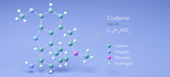 Codeine Molecular Structures, Opiate 3d Model, Structural Chemical ...