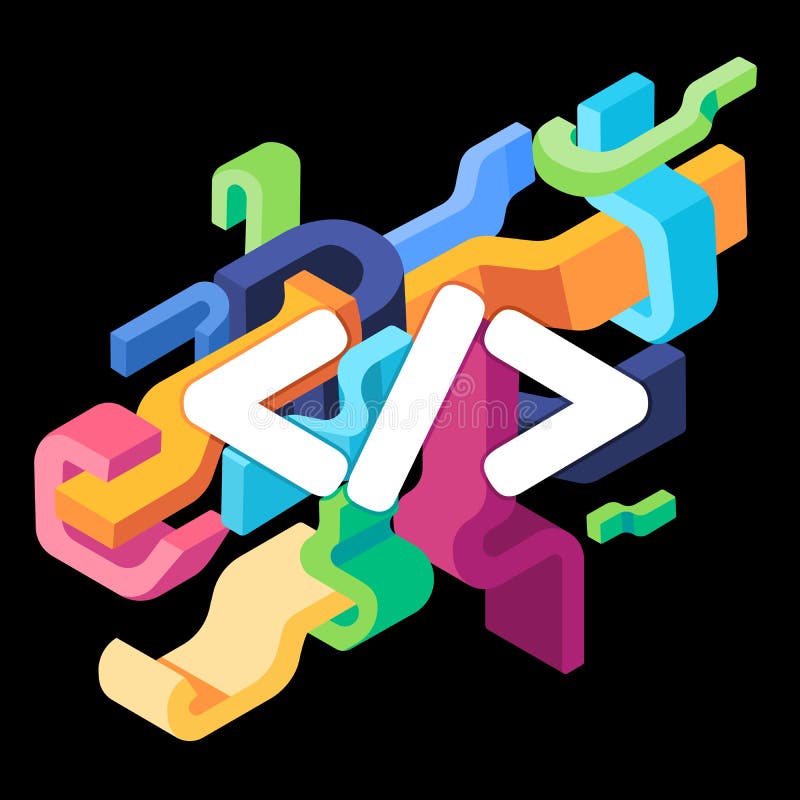 Coder Code Symbol Of Developer Programmer Tshirt Design Abstract Art Colorfull Liquid Shape